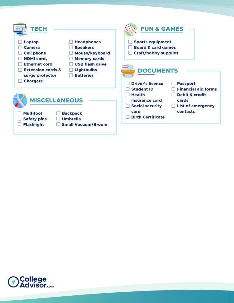 College Packing List | What to Bring to College? | College Checklist